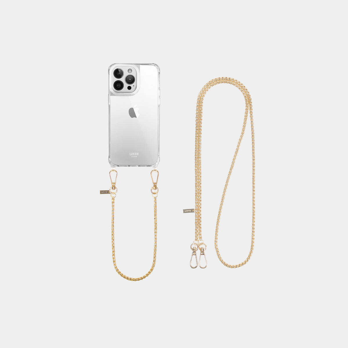 Clear Phone Case + Gaia Gold-Plated Wristlet & Chain – Louve collection