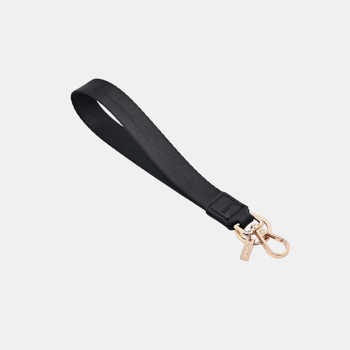 Key Chain | Black Leather & Nylon – Louve collection
