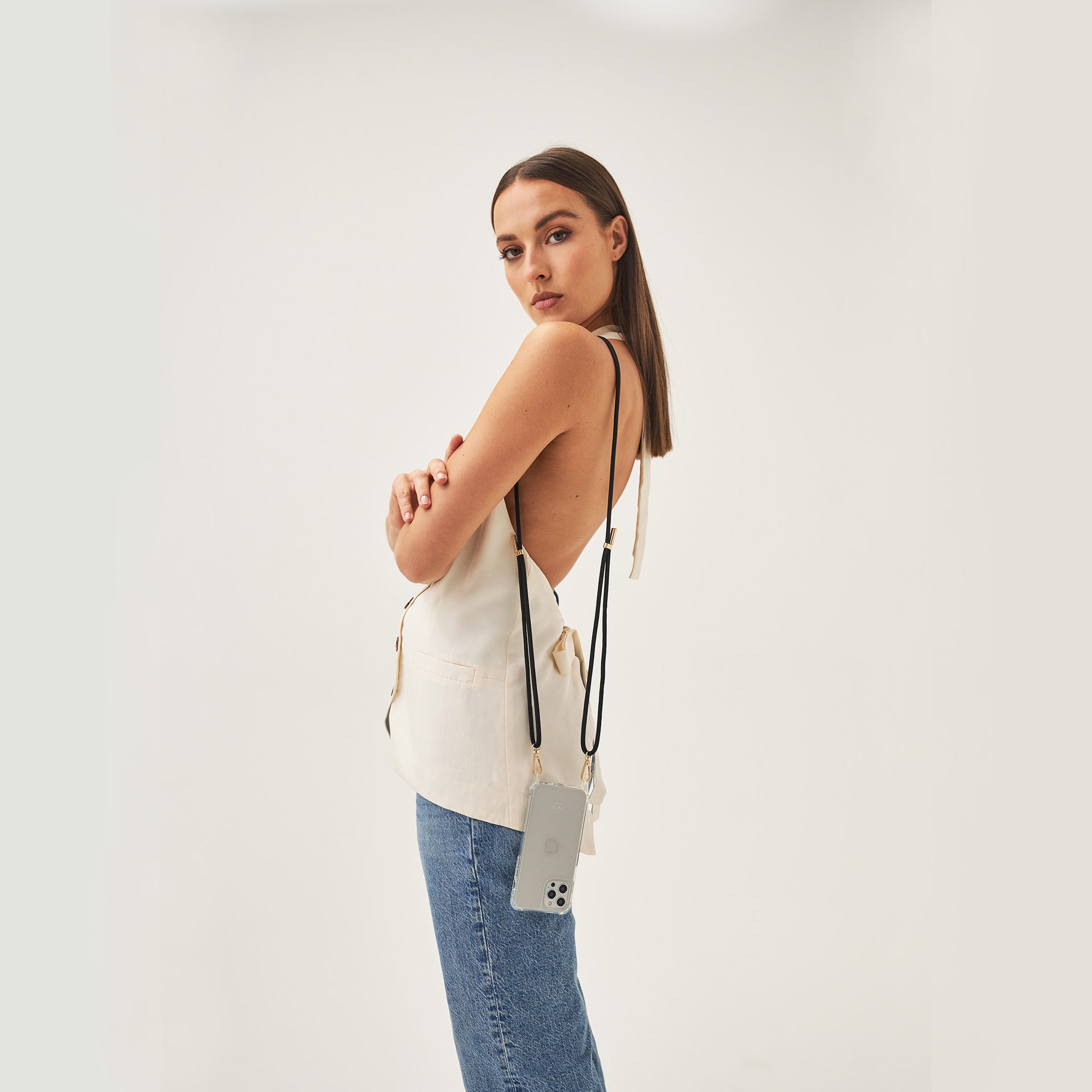 Black Phone Strap | Custom iPhone accessories | Crossbody phone cases ...