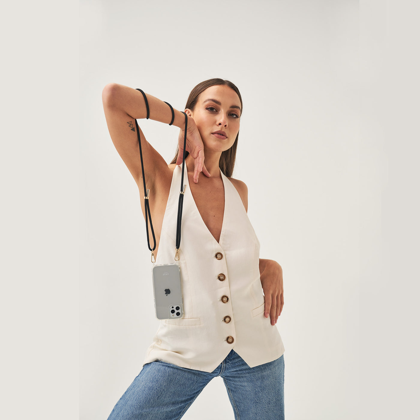 Black Phone Strap | Custom iPhone accessories | Crossbody phone cases ...